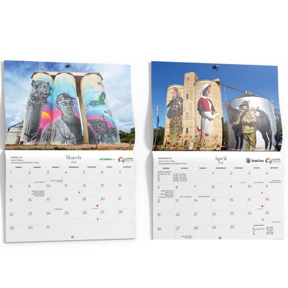 Silo Art Wall Calendar - 2026 – Australian Silo Art Trail Store