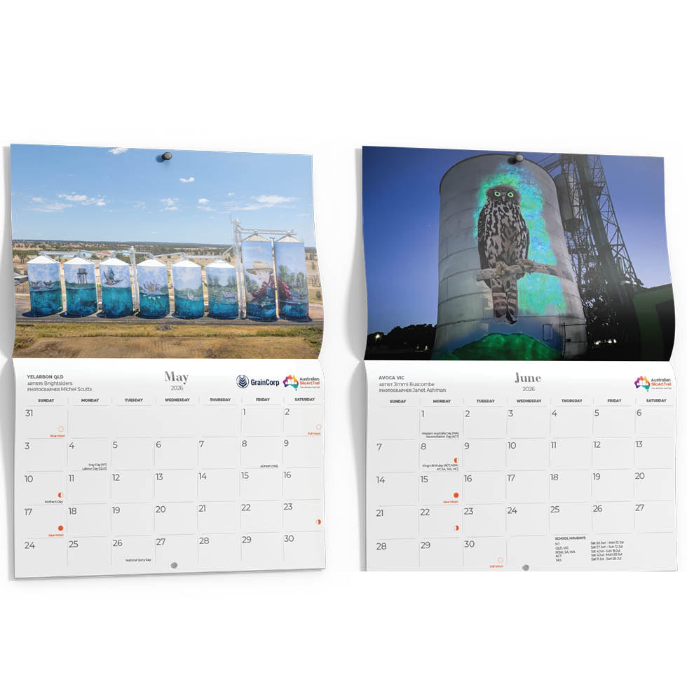 Silo Art Wall Calendar - 2026 – Australian Silo Art Trail Store