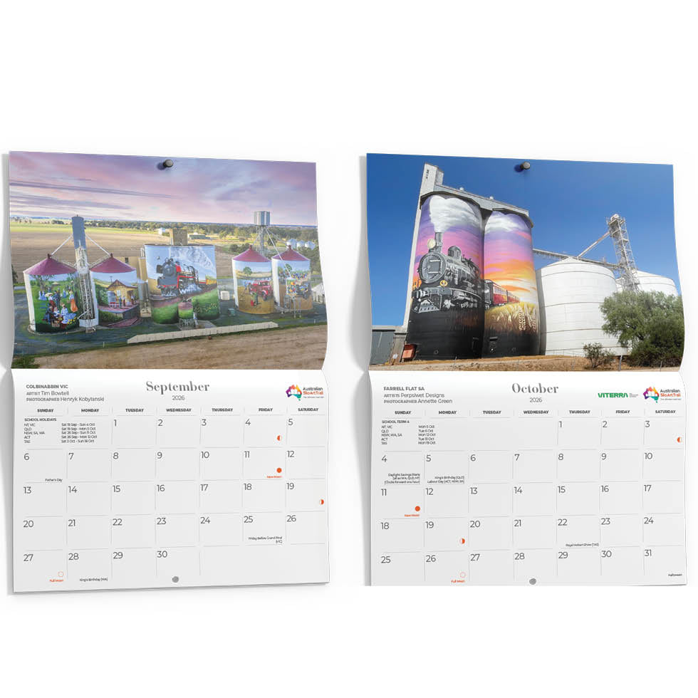 Silo Art Wall Calendar - 2026 – Australian Silo Art Trail Store