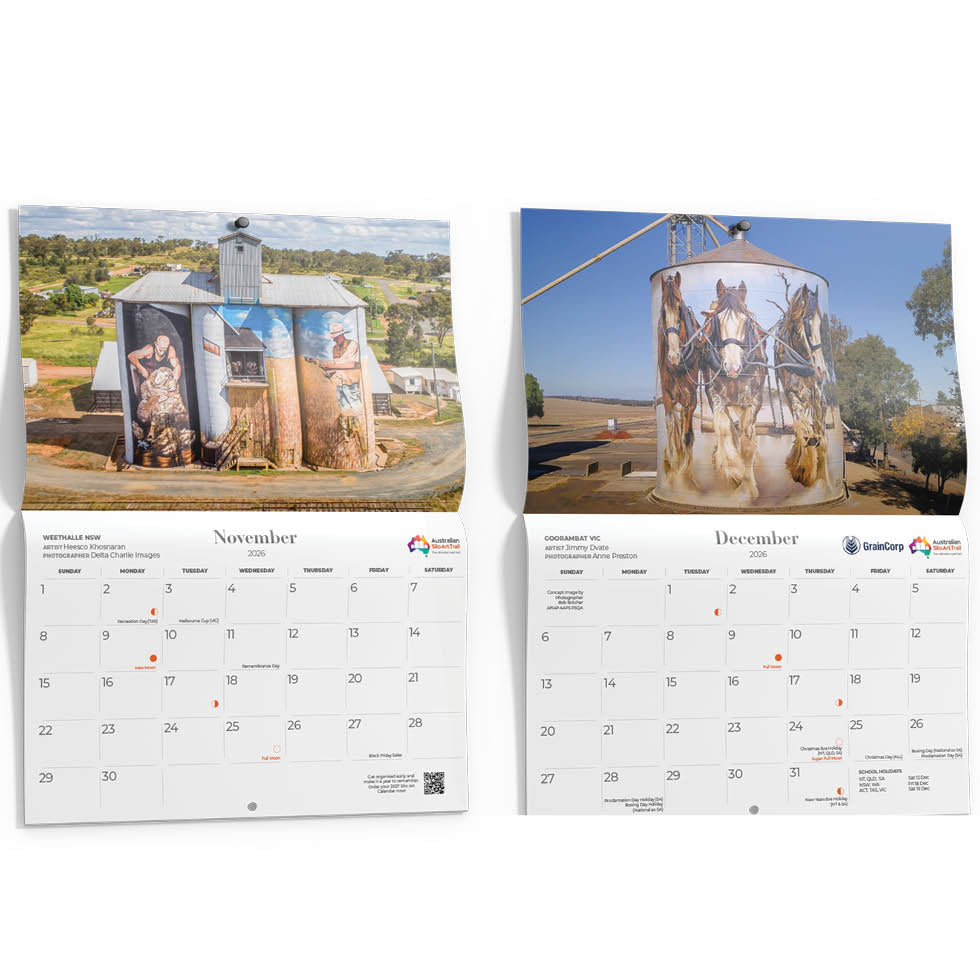Silo Art Wall Calendar - 2026 – Australian Silo Art Trail Store